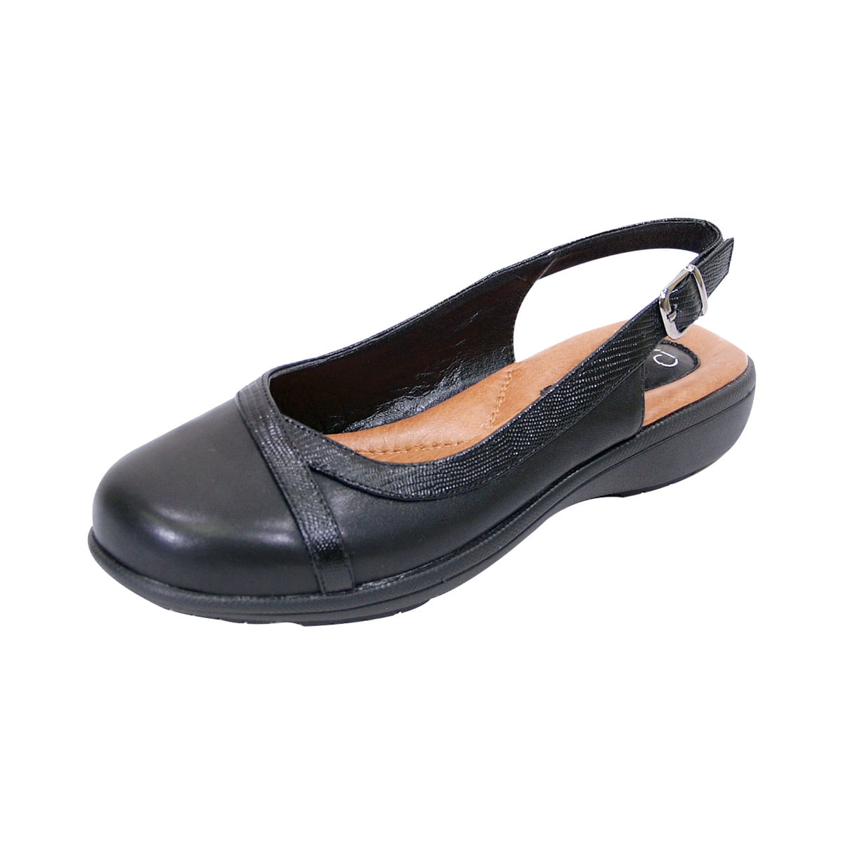 PEERAGE June Women Extra Wide Width Leather Slingback Clog - Walmart.com
