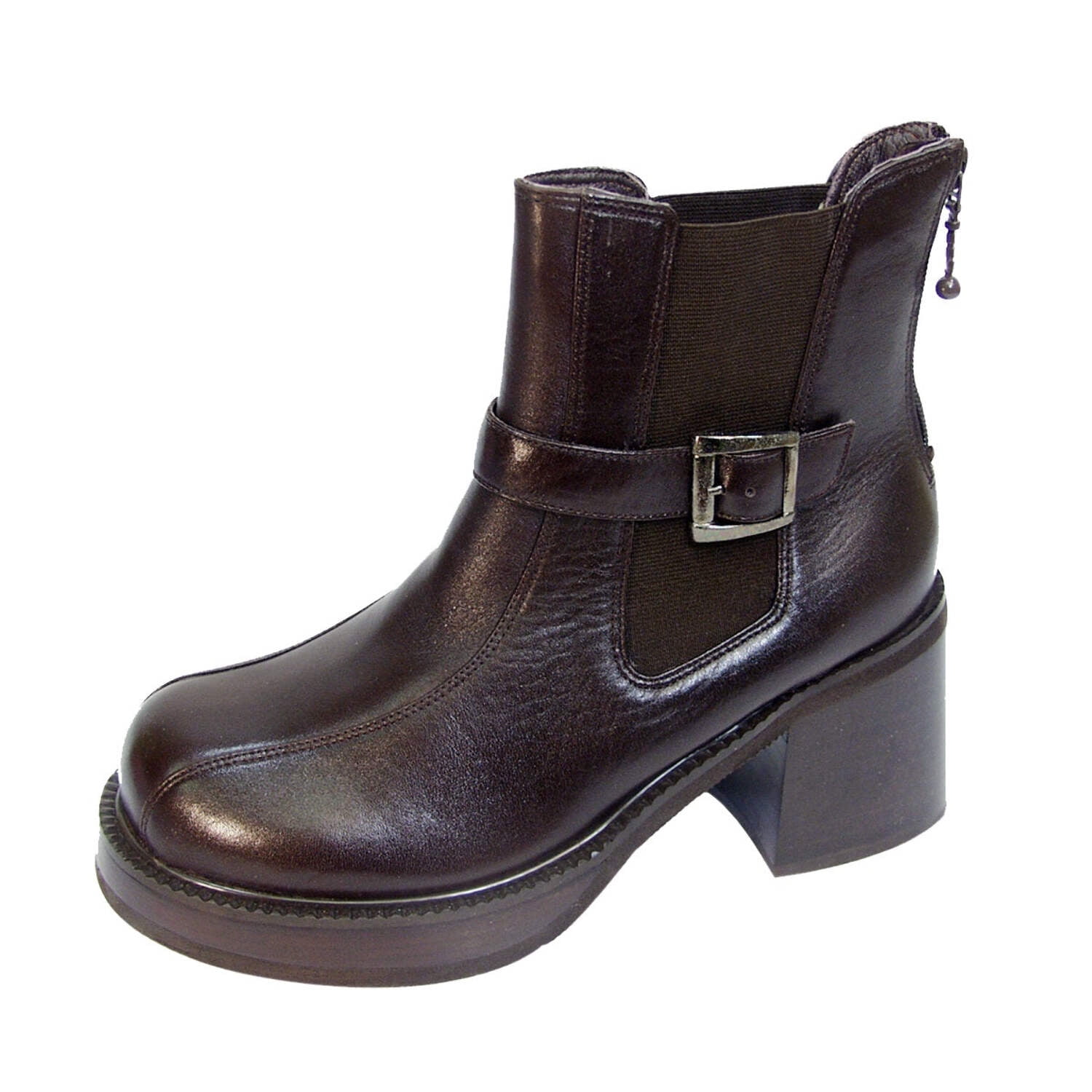 PEERAGE Paula Women's Wide Width Leather Booties - Walmart.com