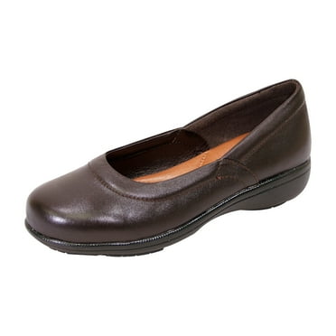 PEERAGE Mary Women Extra Wide Width Comfort Leather Clog - Walmart.com