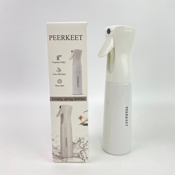 PEERKEET Empty spray bottles,1 Pack 10oz Continuous Sprayer, Ultra Fine ...