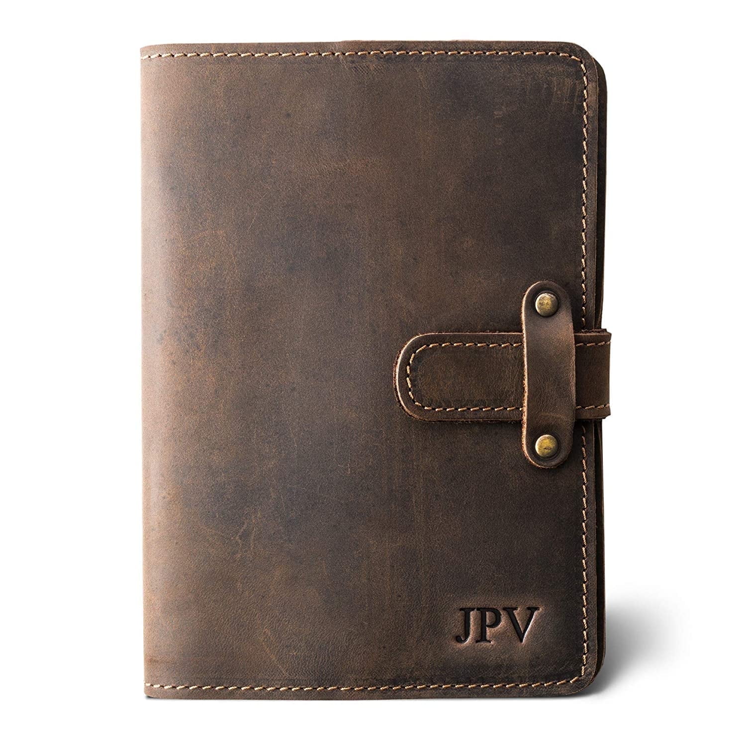 PEGAI Leather Journal Notebook Cover - Refillable Travel Notebook ...