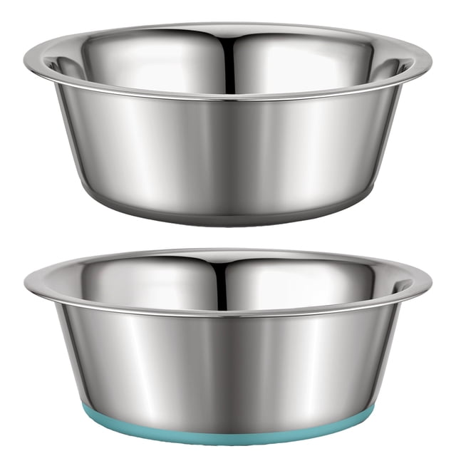 PEGGY11 Deep Anti-Slip Stainless Steel Dog Bowls, Set of 2, Each Bowl ...