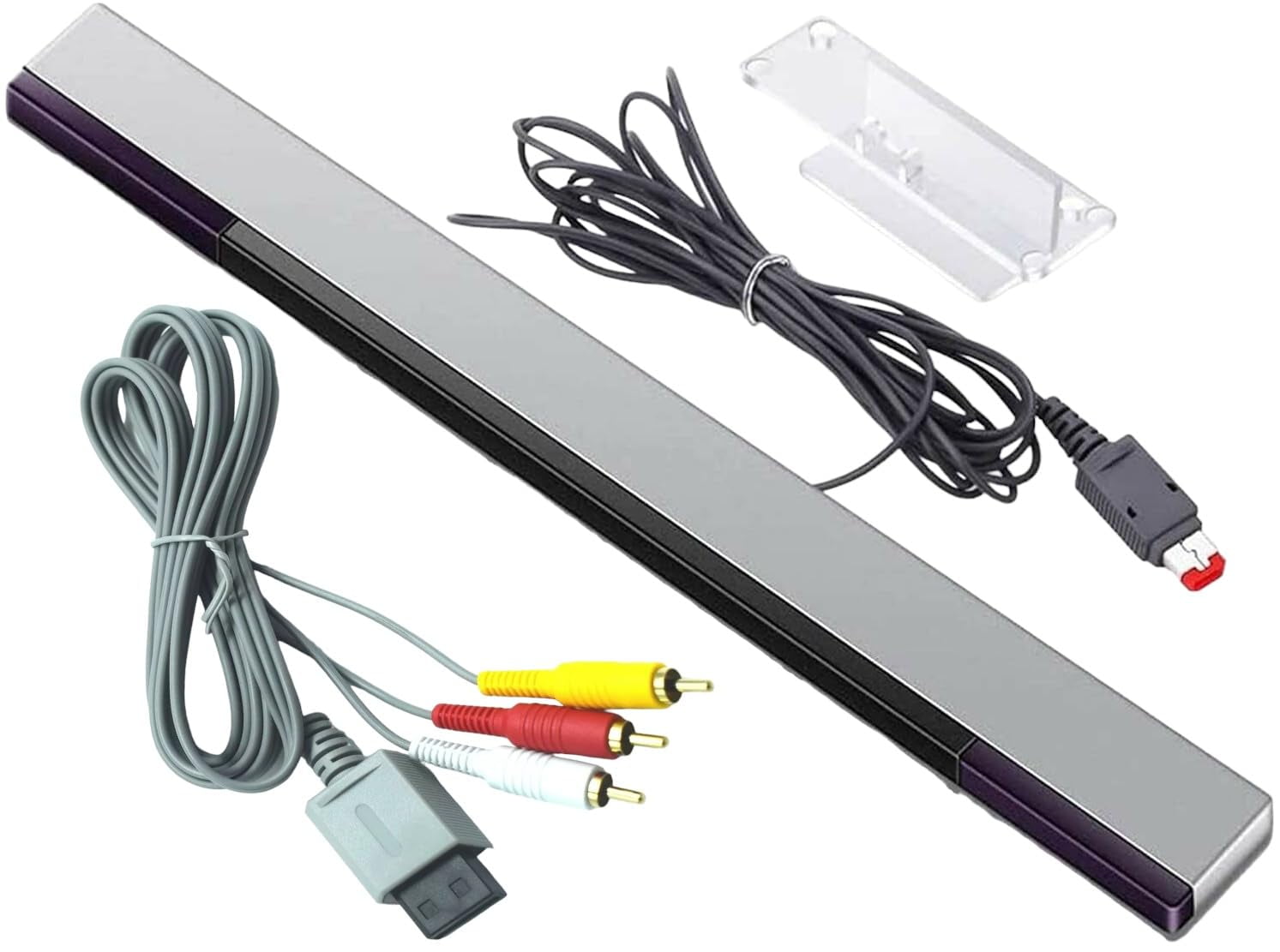 PEGLY 2-in-1 Wii AV Composite Cable, Wired Infrared Sensor Bar ...
