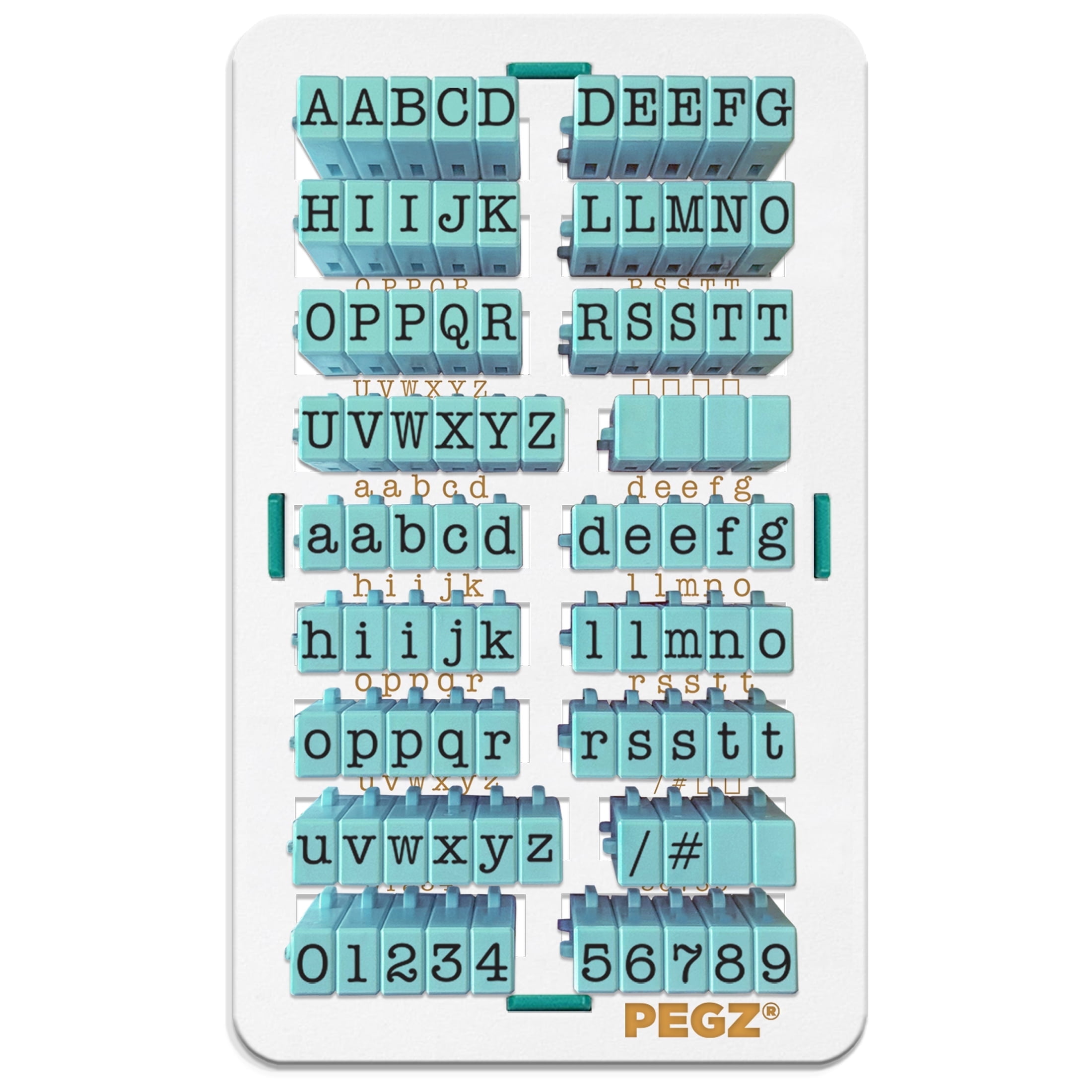 PEGZ Alphabet Stamps Clickable - Connectable American Typewriter Font ...