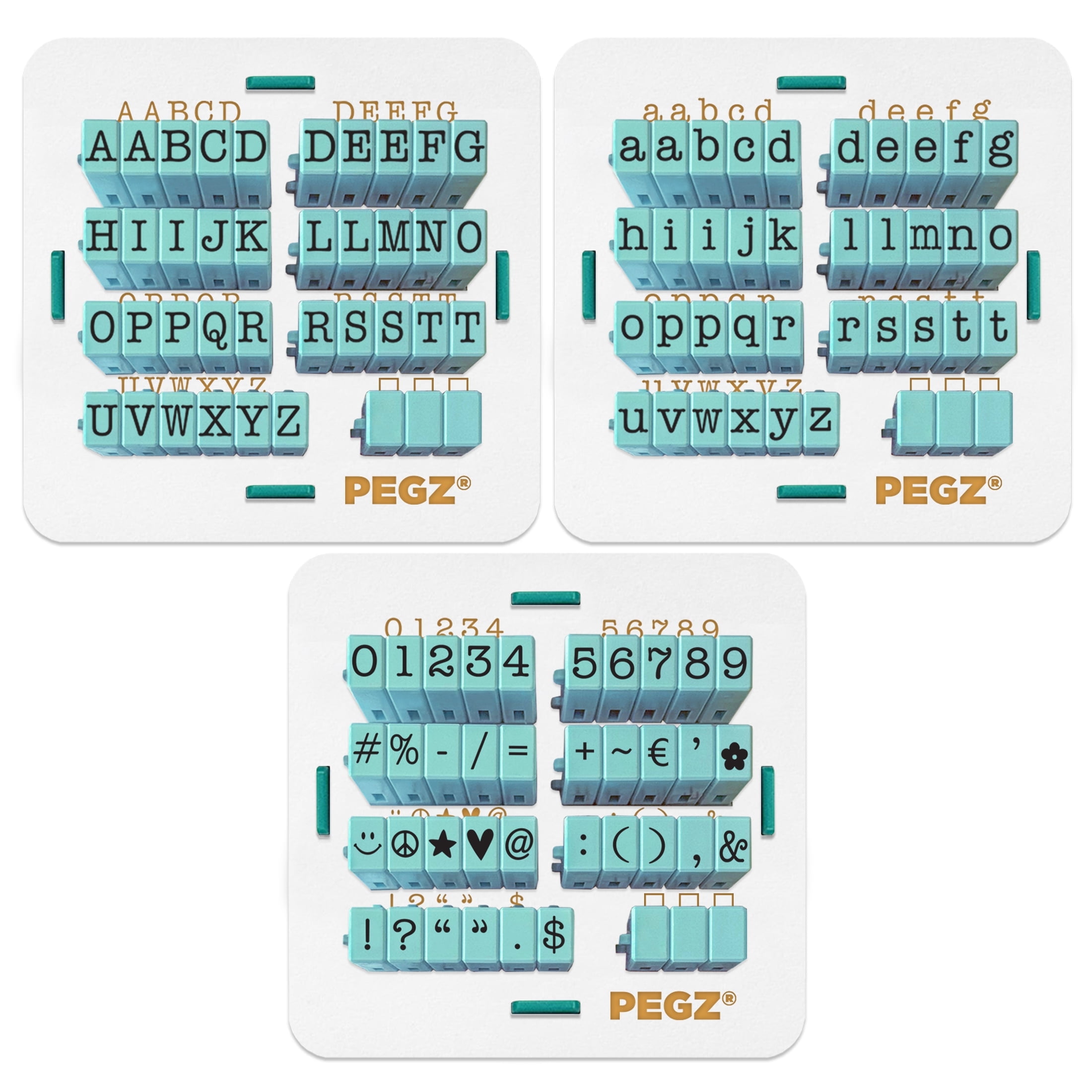 PEGZ Alphabet Stamps Clickable - Connectable American Typewriter Font ...