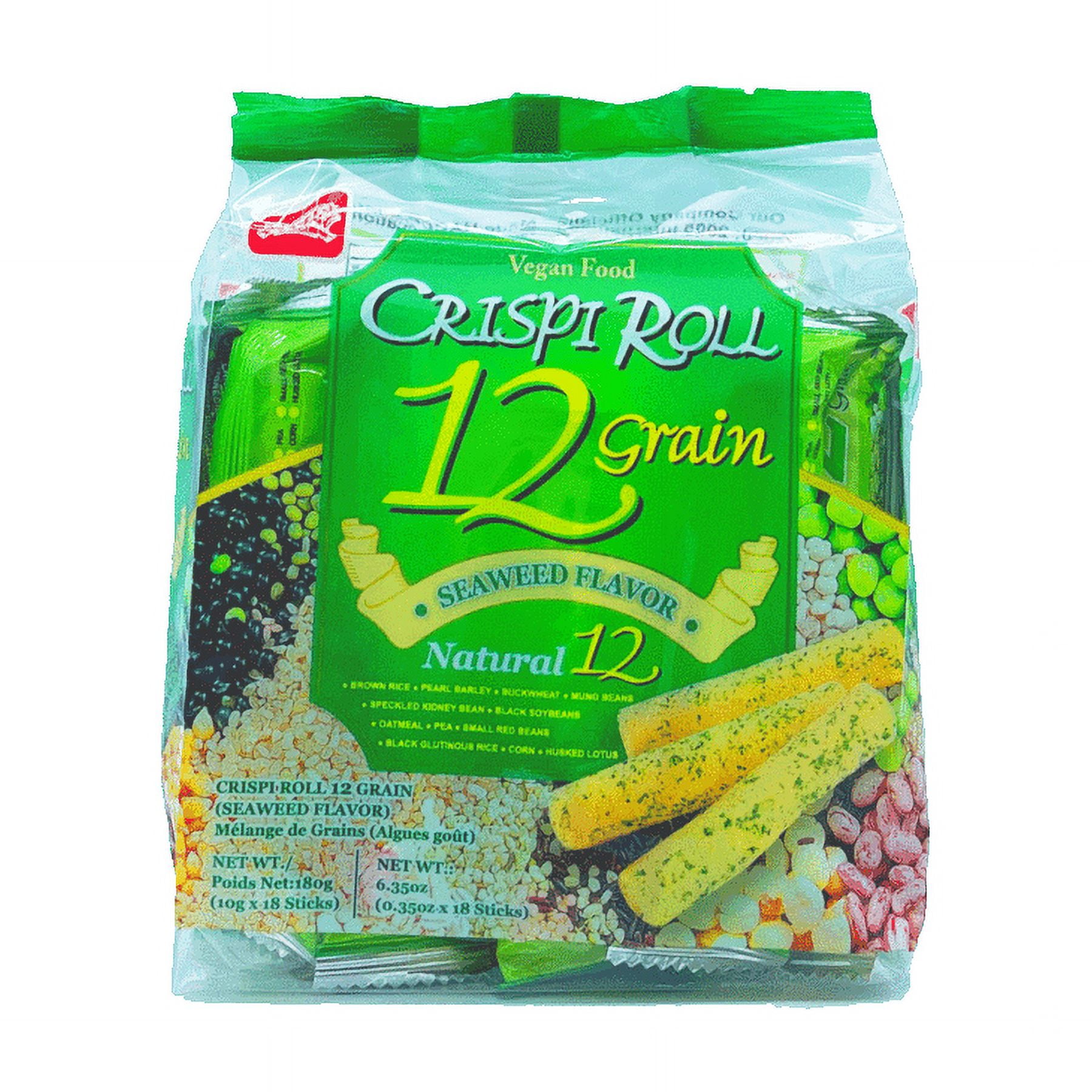 PEI TIEN Crispi & Nut Rolls, Non-fried Healthy Snacks Seaweed 6.35oz *2 ...
