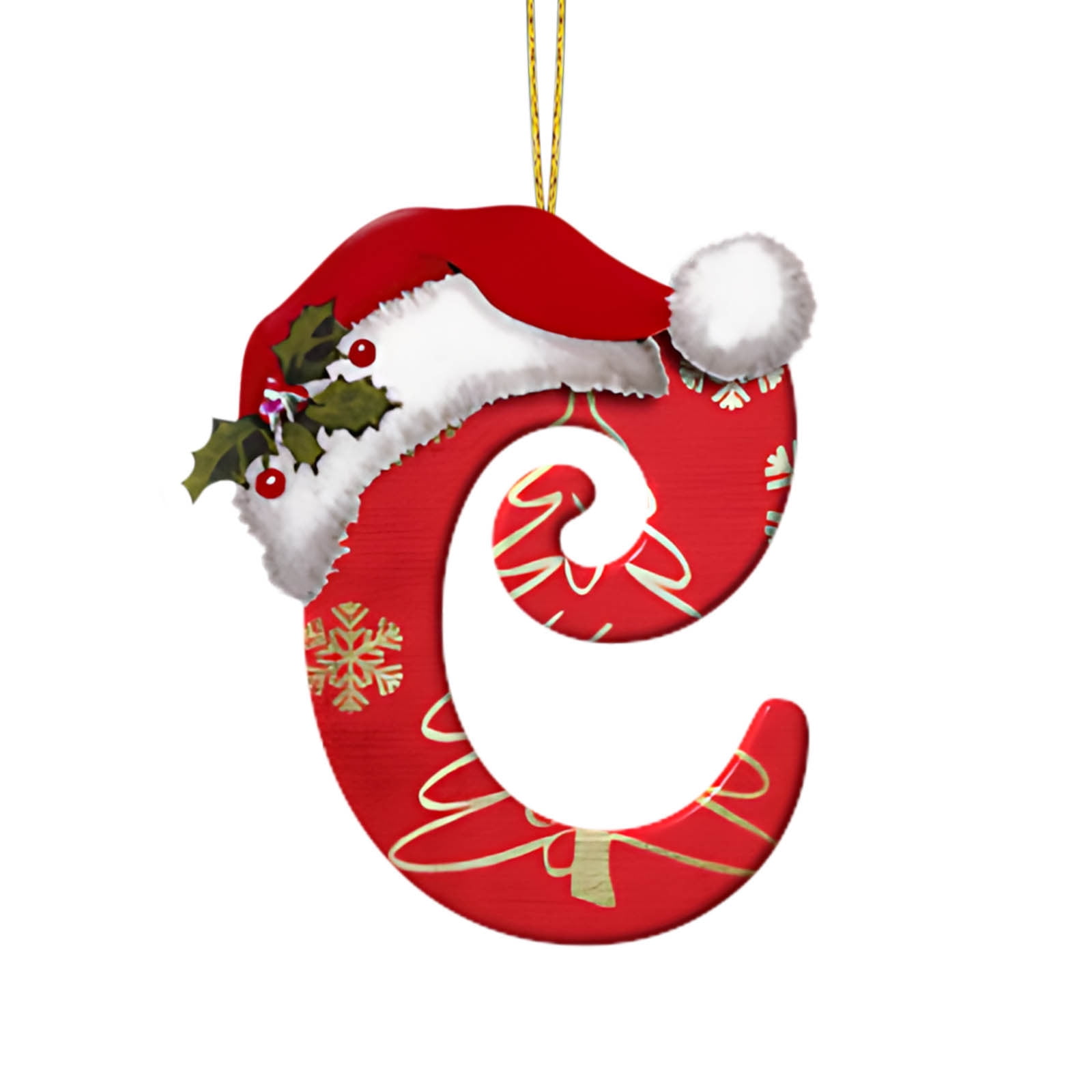 PEIBang 26 Letter Ornaments for Christmas Tree,Christmas Letters ...