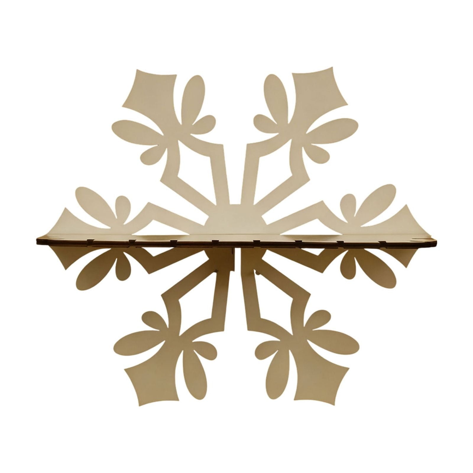 PEIBang Christmas Wooden Snowflake Wall Shelf,Rustic Floating Storage ...