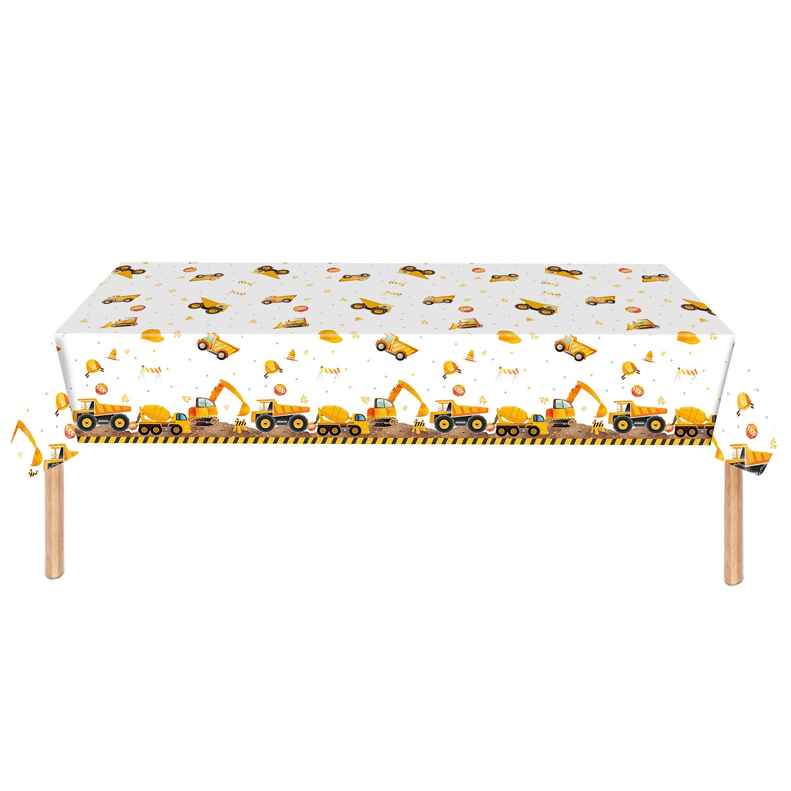 PEIBang Construction Party Tablecloths,Plastic DisposableTable Covers ...