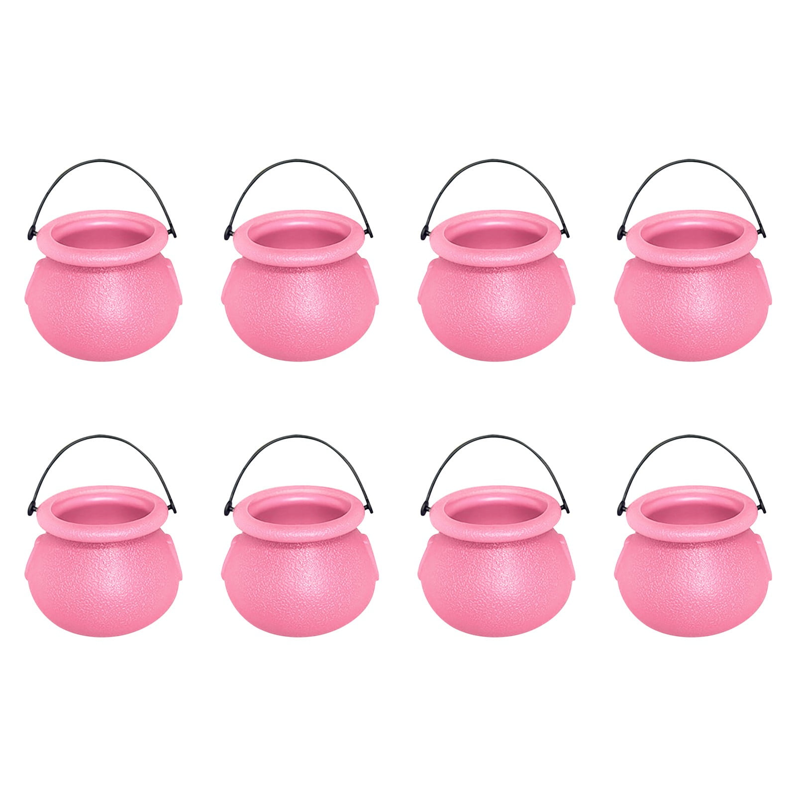 PEIBang Halloween Witch Bucket And Jar Mini Bucket Set 8pcs Pink Spooky ...
