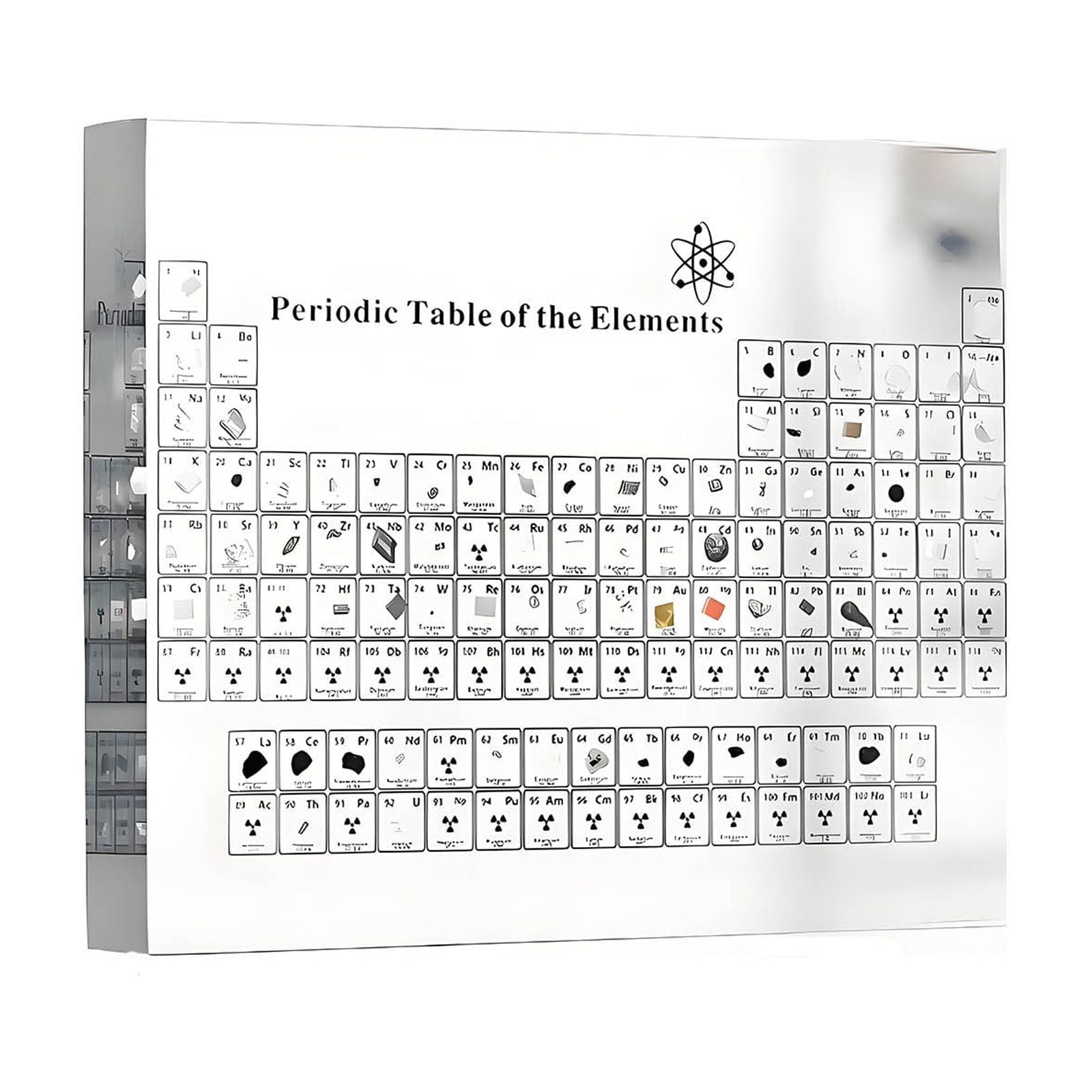 PEIBang Periodic Table with Real Elements Inside,Acrylic Periodic Table ...