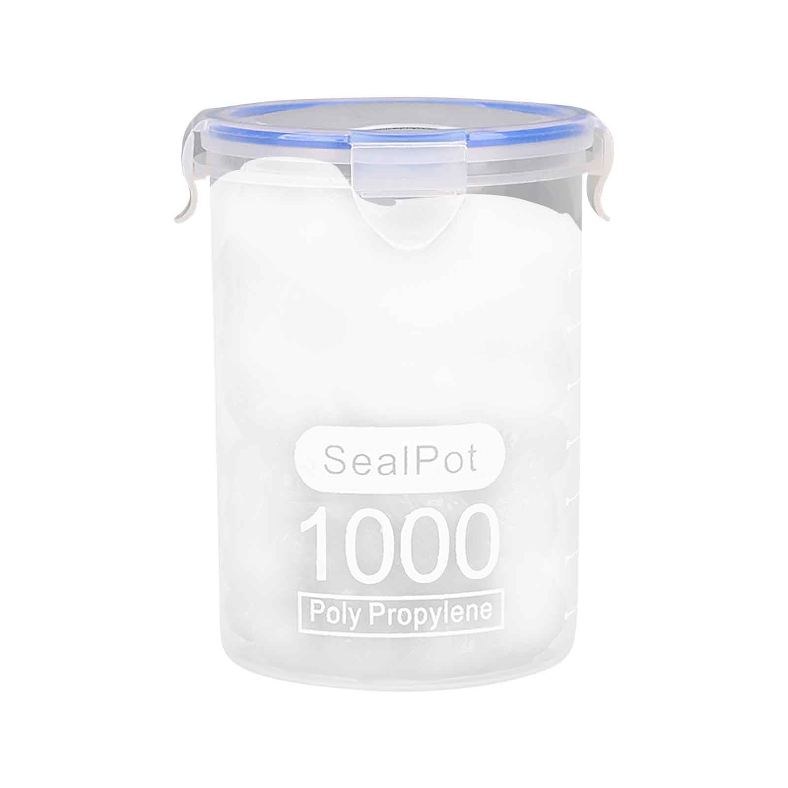 PEIBang Plastic Round Bowls with Lid,Airtight Food Storage Container ...