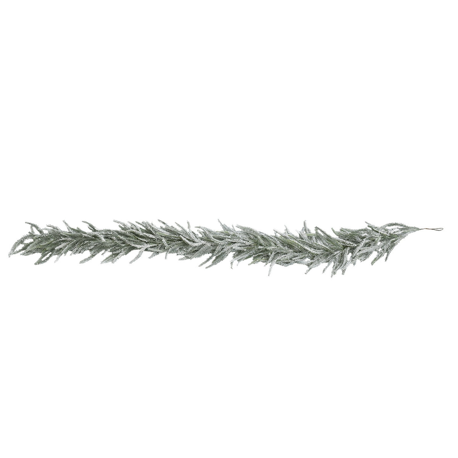 PEIBang Snow Flocked Pine Christmas Garlands5.9 FT Winter Pine Garland ...