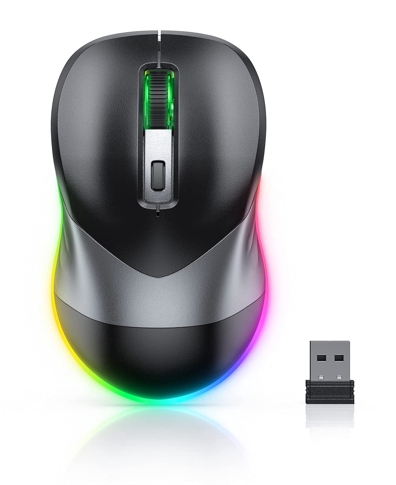 PEIOUS Wireless Mouse, Jiggler Mouse for Laptop - LED Mouse ...