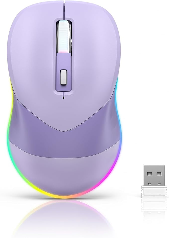 PEIOUS Wireless Mouse, Jiggler Mouse for Laptop - LED Mouse ...