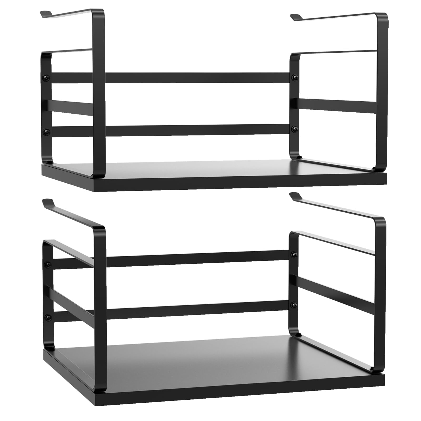 PEKGRIL 2 Pack Large Under Shelf Basket, Black Undershelf Storage ...
