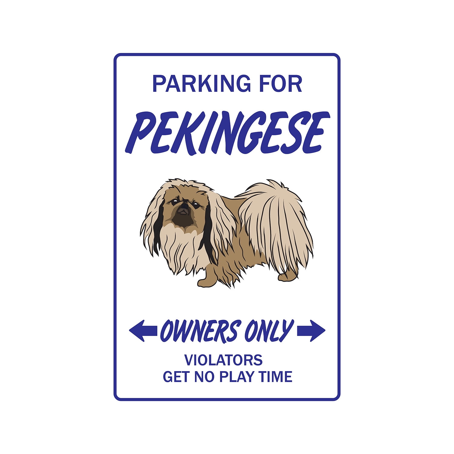 PEKINGESE Aluminum Sign dog pet parking Aluminum Signs toy kennel ...