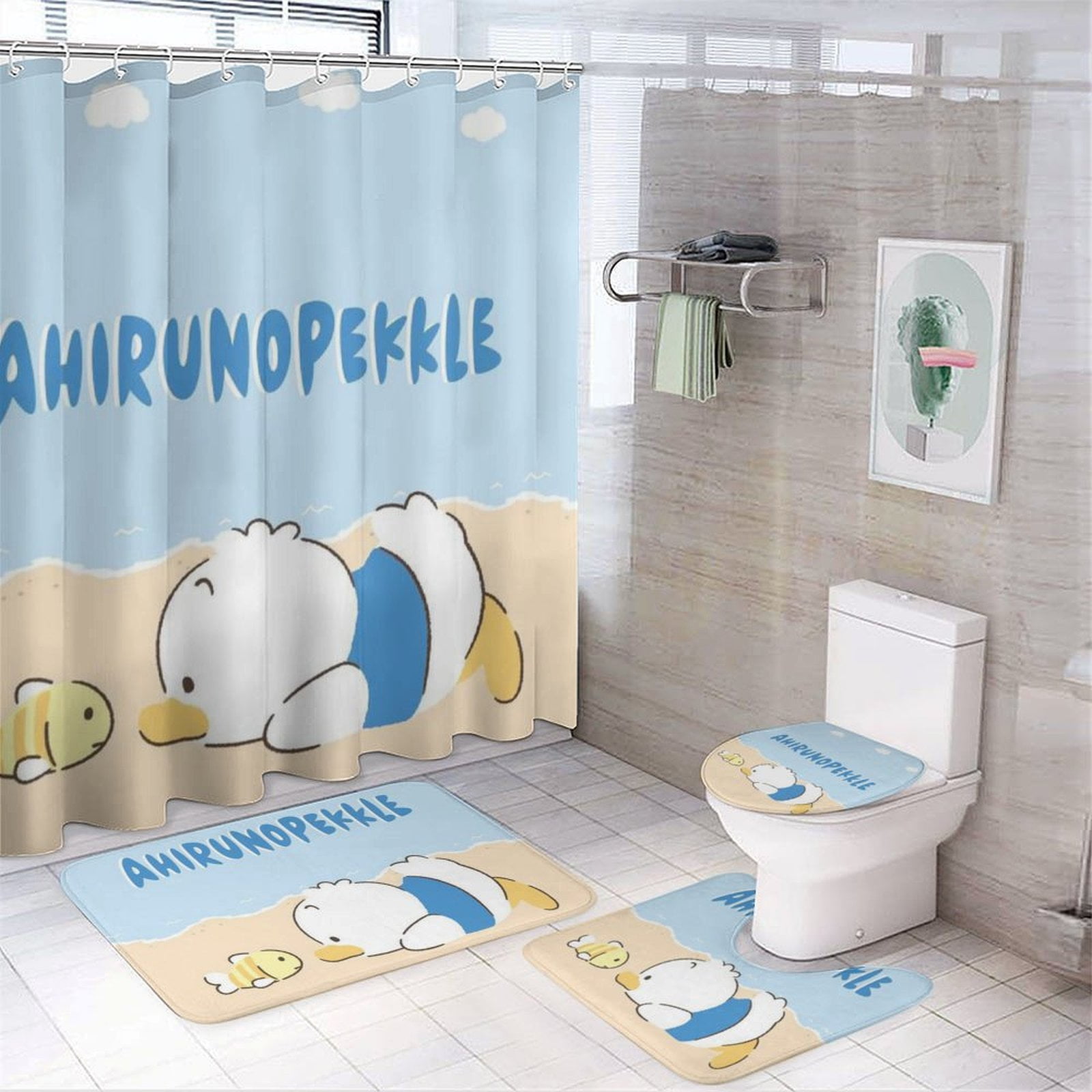PEKKLE Shower Curtain Sets Cartoon Anime for Boys Grils Gift PEKKLE ...