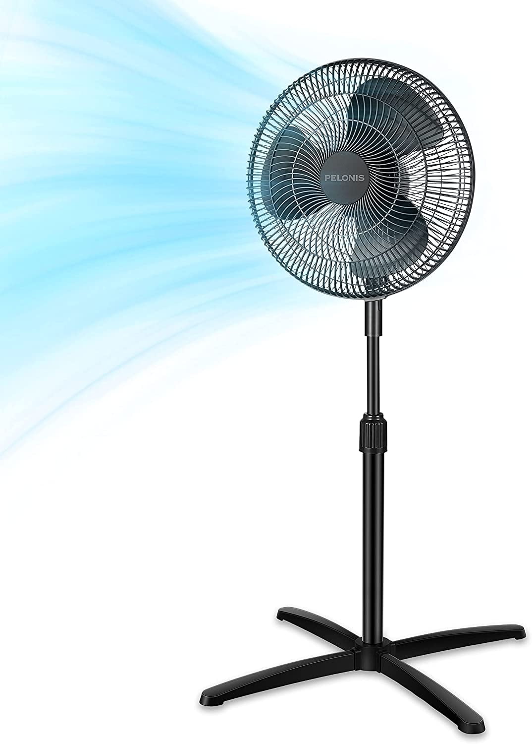 PELONIS 16 Inch Oscillating Pedestal Fan, 3-Speed, Tall, Large Indoor ...