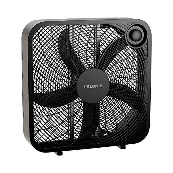 Pelonis 3-Speed Box Fan, Black, Powerful Airflow, Energy-Efficient Circulation - Walmart.com