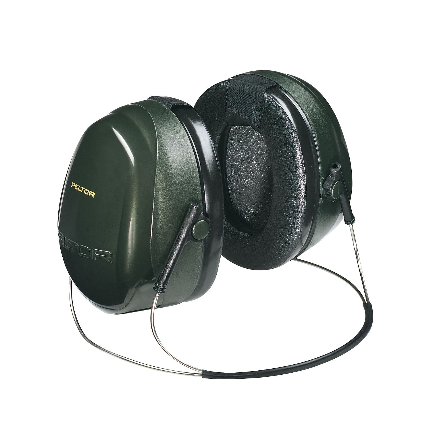 PELTOR Optime 101 Earmuff, 26 dB NRR, Dark Green, Behind-the-Head ...