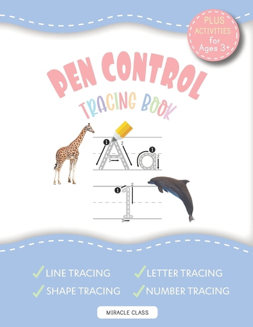 PEN CONTROL TRACING BOOK Plus Activities For Ages 3+: tracing book for ...