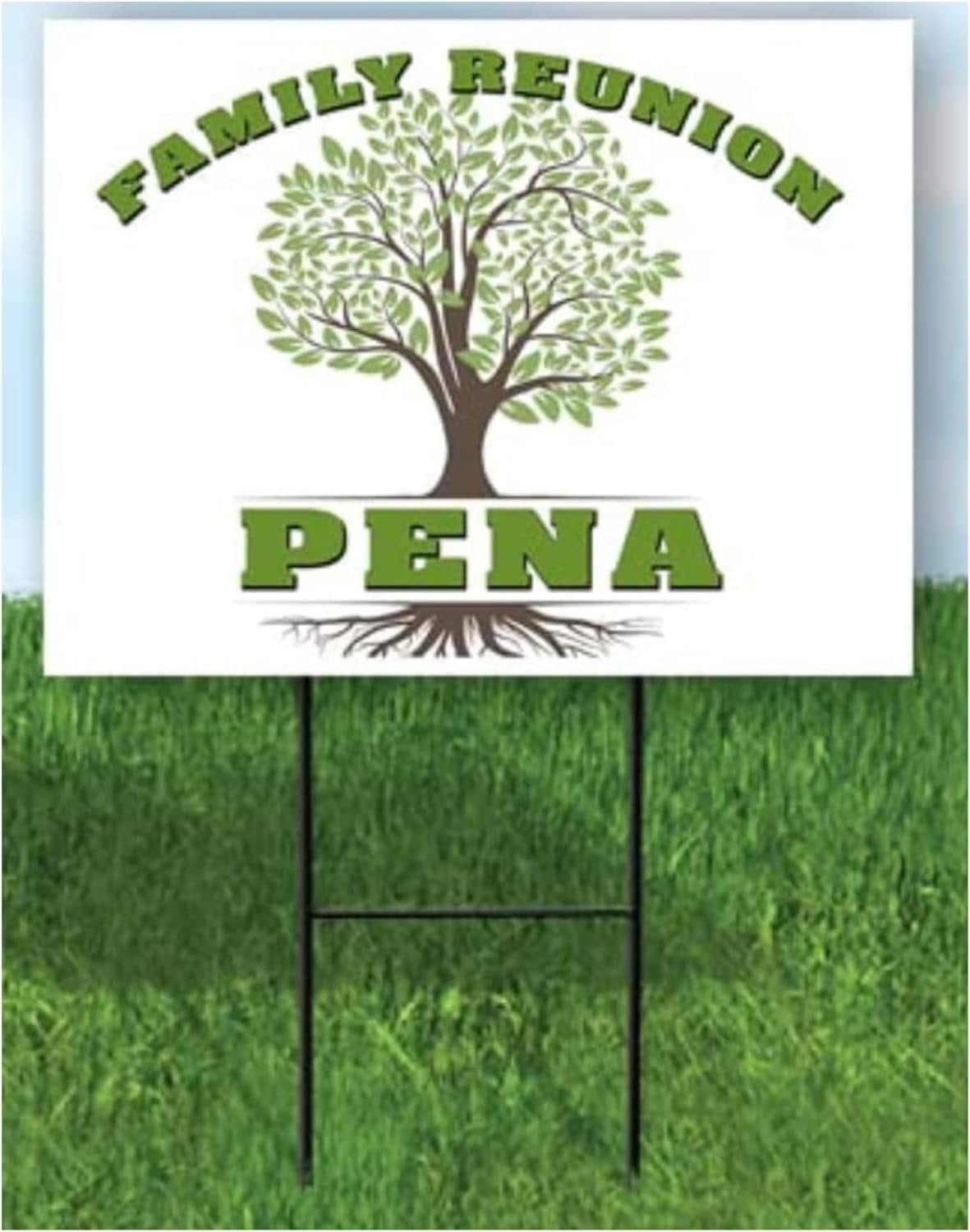 PENA FAMILY REUNION GR TREE 18 in x 24 in Yard Sign Road Sign with ...