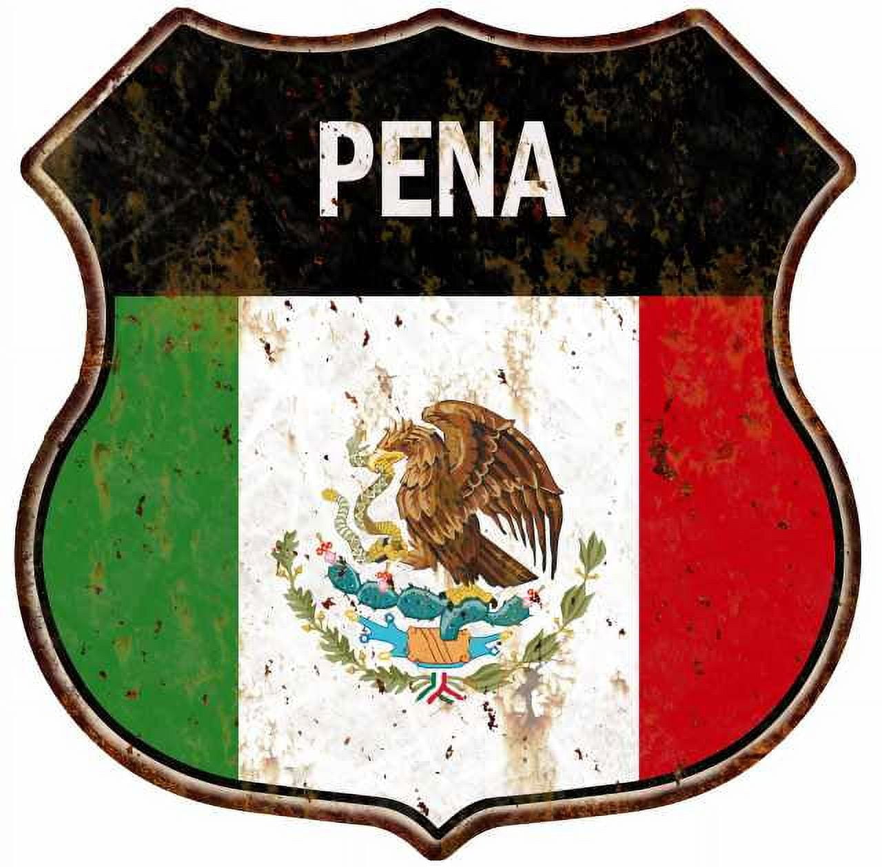 PENA Mexican Flag Sign Shield Metal Gift Mexico 211110008045 - Walmart.com