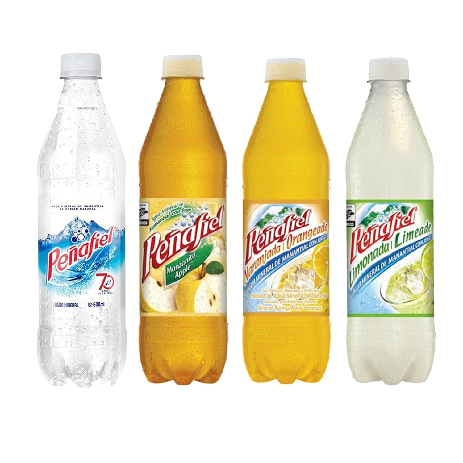 PENAFIEL, AGUA MINERAL, LEMONADA, NARANJADA, MANZANITA, 12 PK VARIETY MADE IN MEXICO 20.3 FL OZ ...