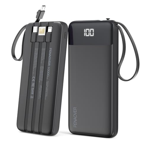 PENAOVER PORTABLE CHARGER 10000MAH 5 OUTPUT 2 INPUT, LED DISPLAY TW1016 - BLACK - Walmart.com