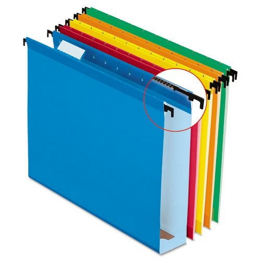 PENDAFLEX 6152X2ASST Poly Laminate Hanging Folders, Letter, Assorted ...