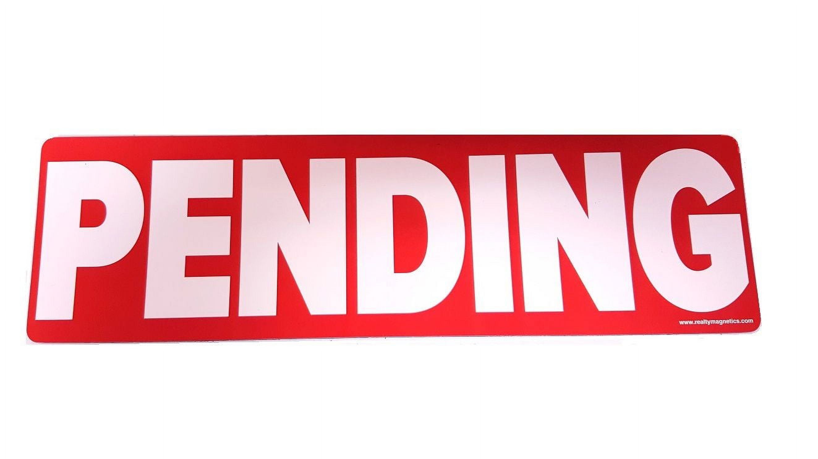 Magnetic 'PENDING' Real Estate Sign Rider for Yard - Strong 35mil ...