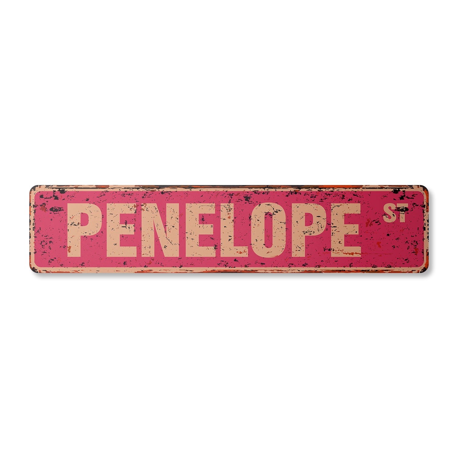 PENELOPE Vintage Plastic Street Sign Childrens Name Room Sign | Indoor ...