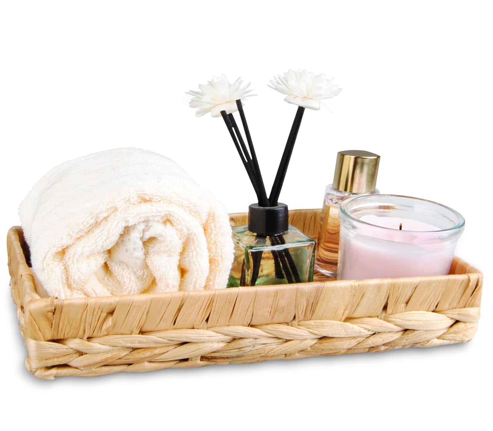 PENGARO Rectangle Bathroom Tray, 10" Bathroom Tray Over Tank Tray Water ...