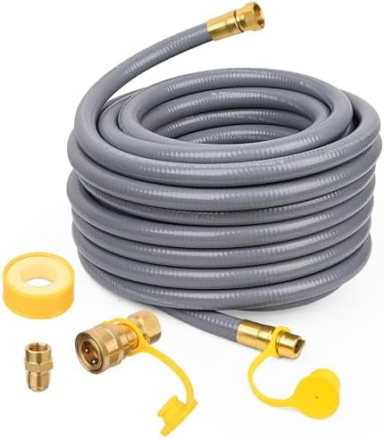 PENGFEI 1/2 Inch Natural Gas Hose 48FT with Quick Connect Fittings ...