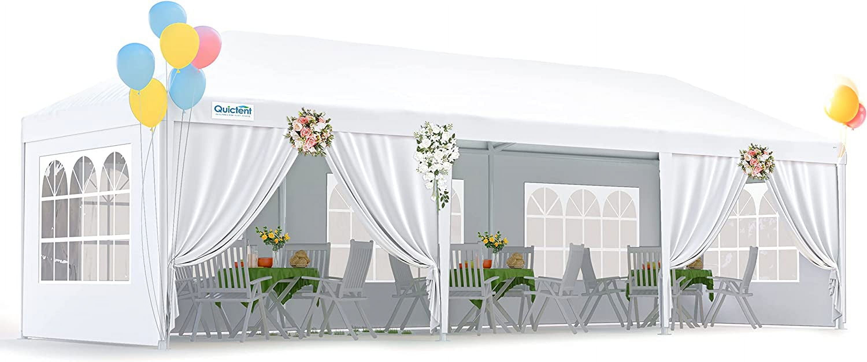 PENGFEI 10x30 Party Tent Gazebo Wedding Canopy Tent for Parties BBQ ...