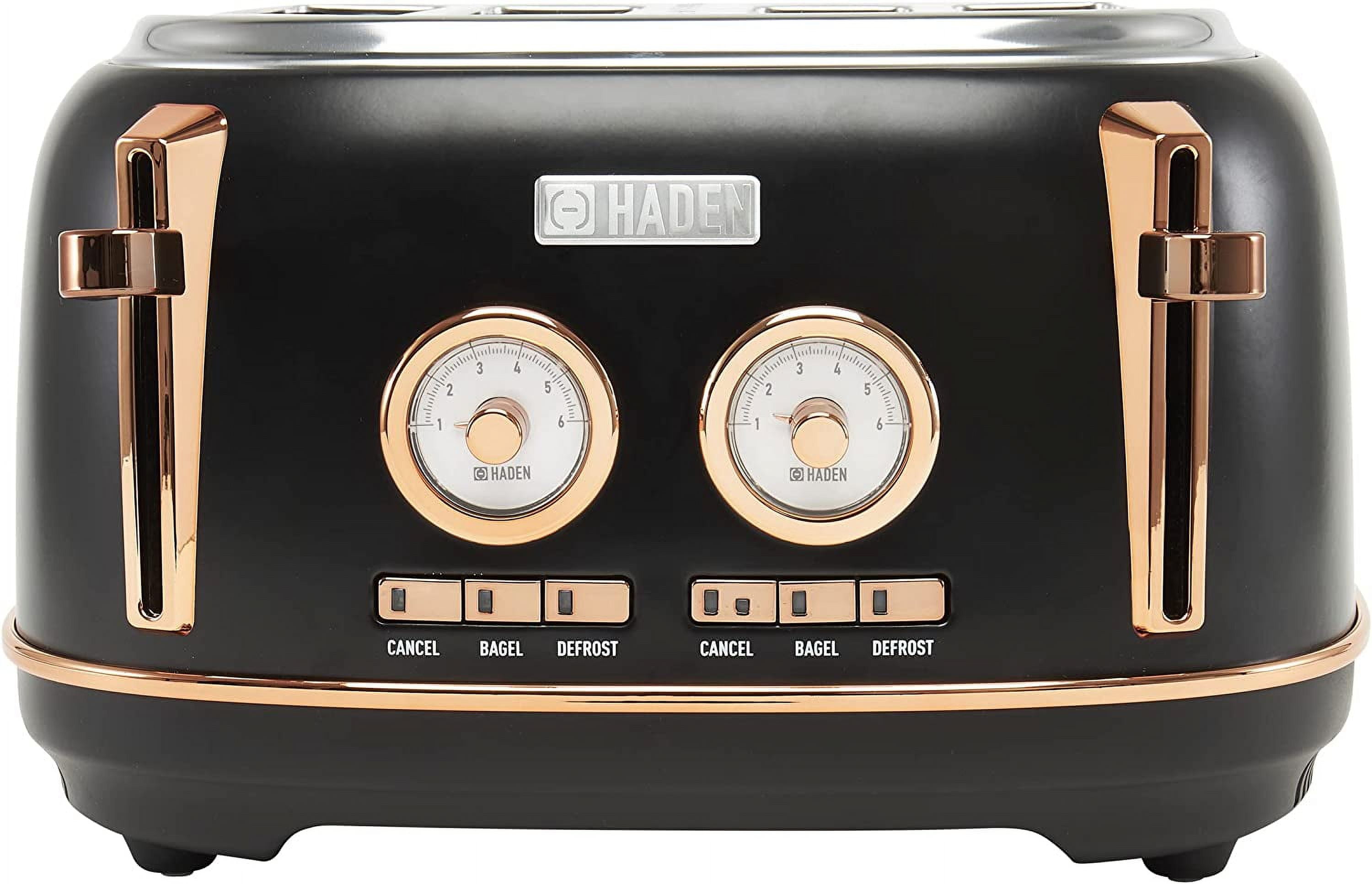 PENGFEI Dorset 4 Slice Wide Slot Stainless Steel Toaster with ...