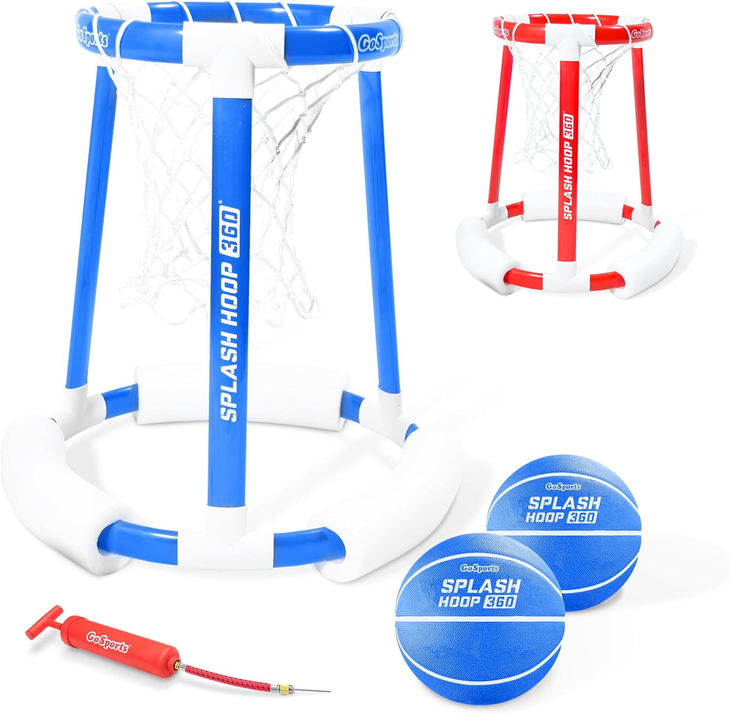 PENGFEI Splash Hoop 360 Floating Pool Basketball Game - Choose Red or ...