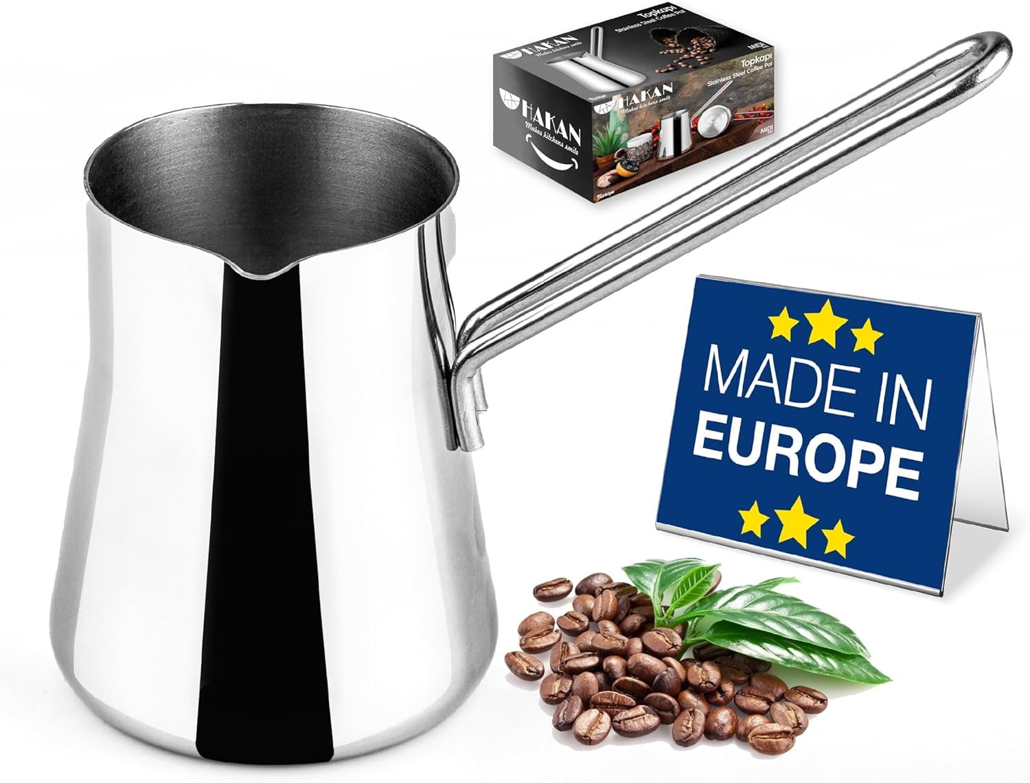 PENGFEI Stainless Steel Turkish Coffee Pot, Greek Arabic Coffee Maker ...
