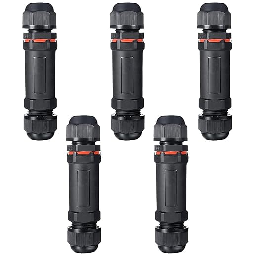 PENGLIN 5PCS Waterproof IP68 3-Pole Junction Box Cable Connector, 3 PIN ...