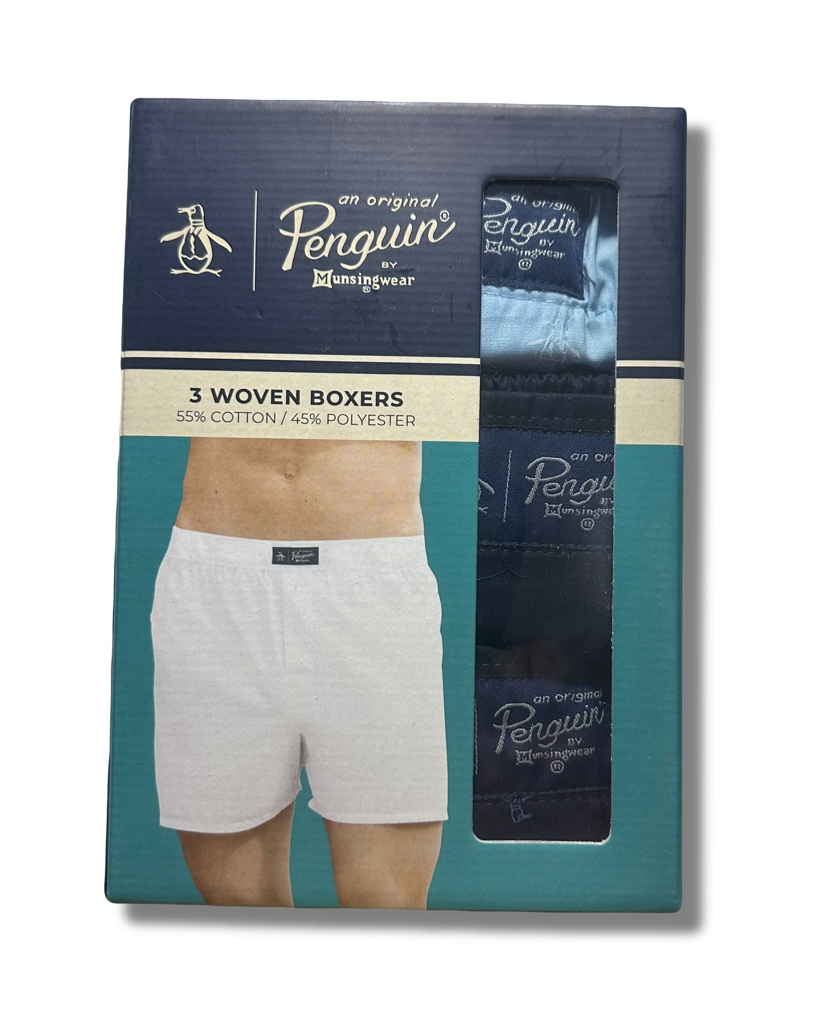 PENGUIN Men's Cotton Boxer Briefs, Blue (3 Pack) - Walmart.com