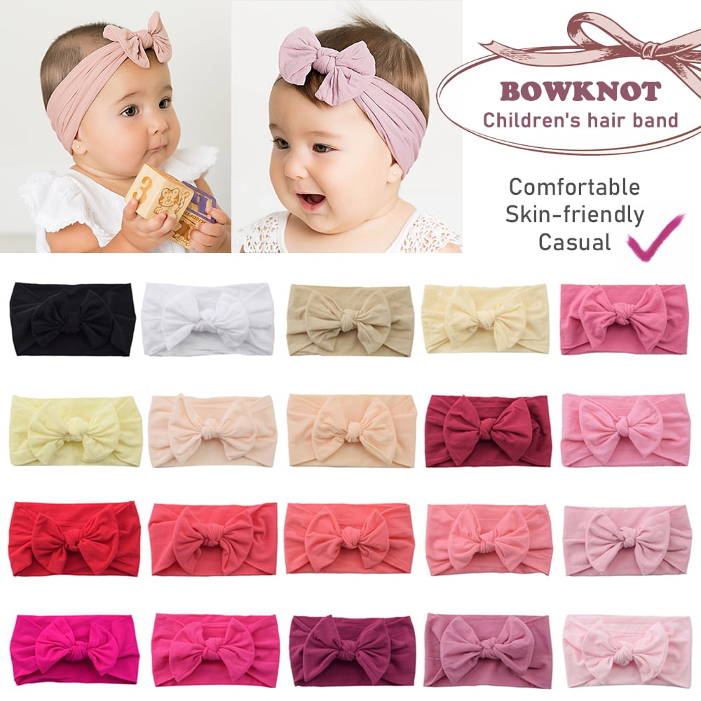PENGXIANG Baby Nylon Headbands Hairbands Hair Bow Elastics for Baby ...
