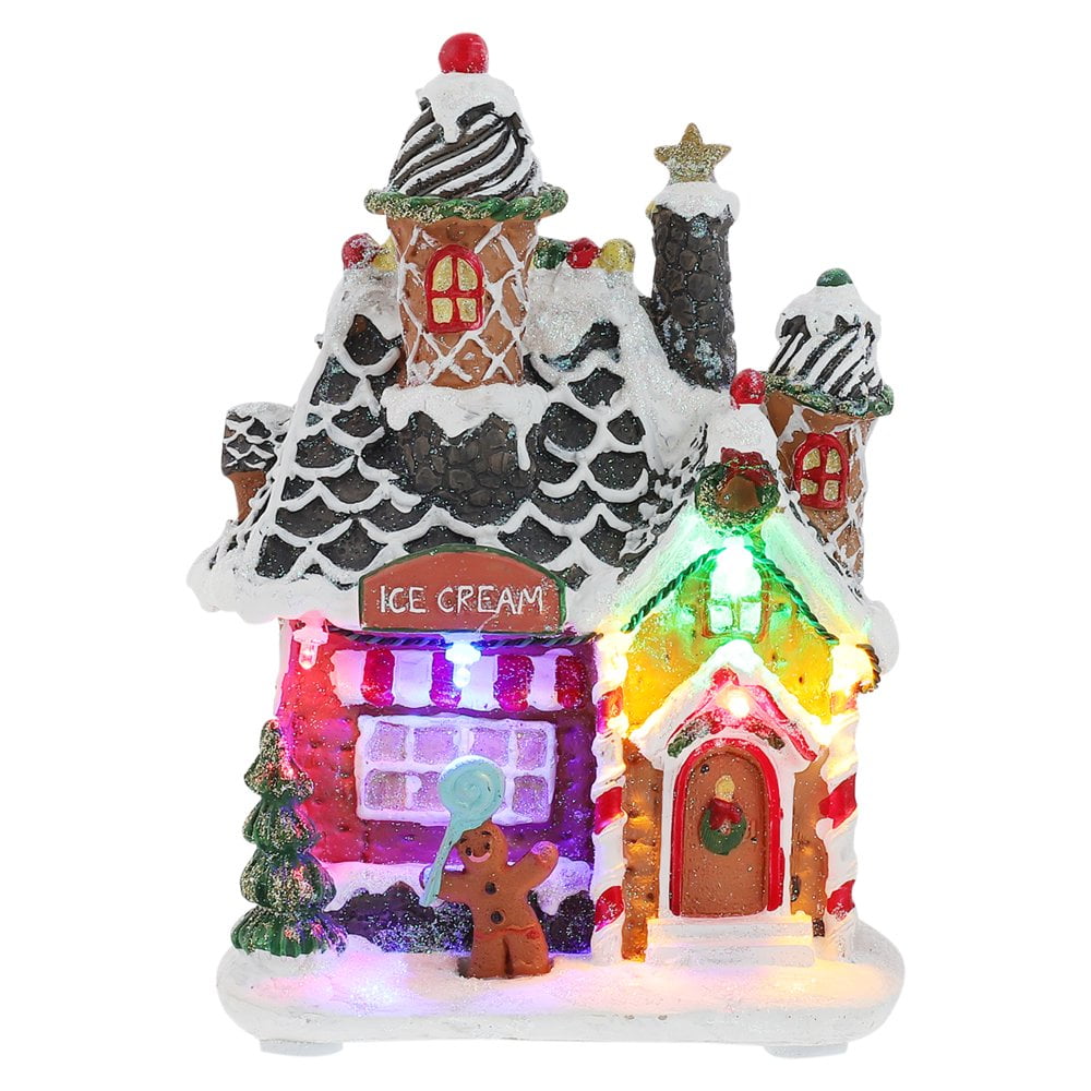 PENGXIANG Christmas House House Village Party Village Lighted Figurine ...