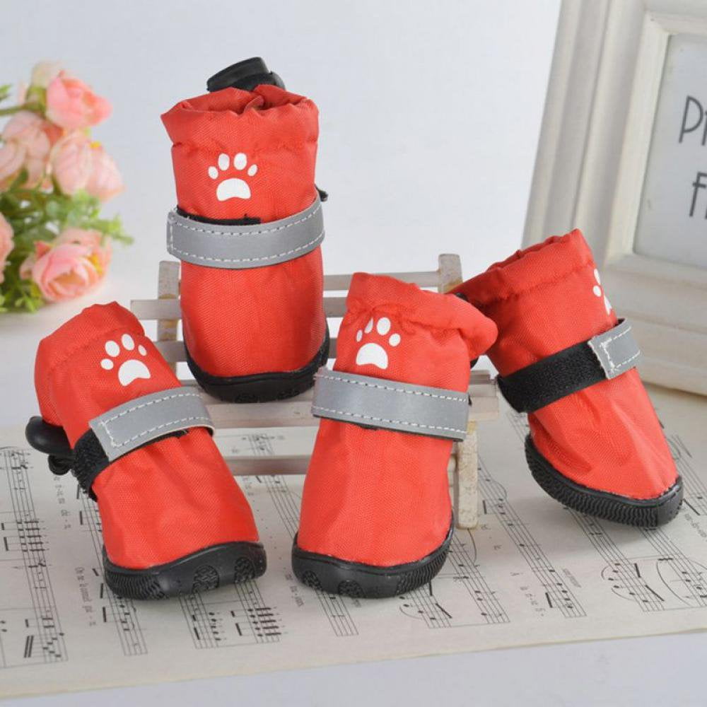 PENGXIANG Clearance Sale 4Pcs/Set Winter Dog Shoes For Small Dogs Wear ...