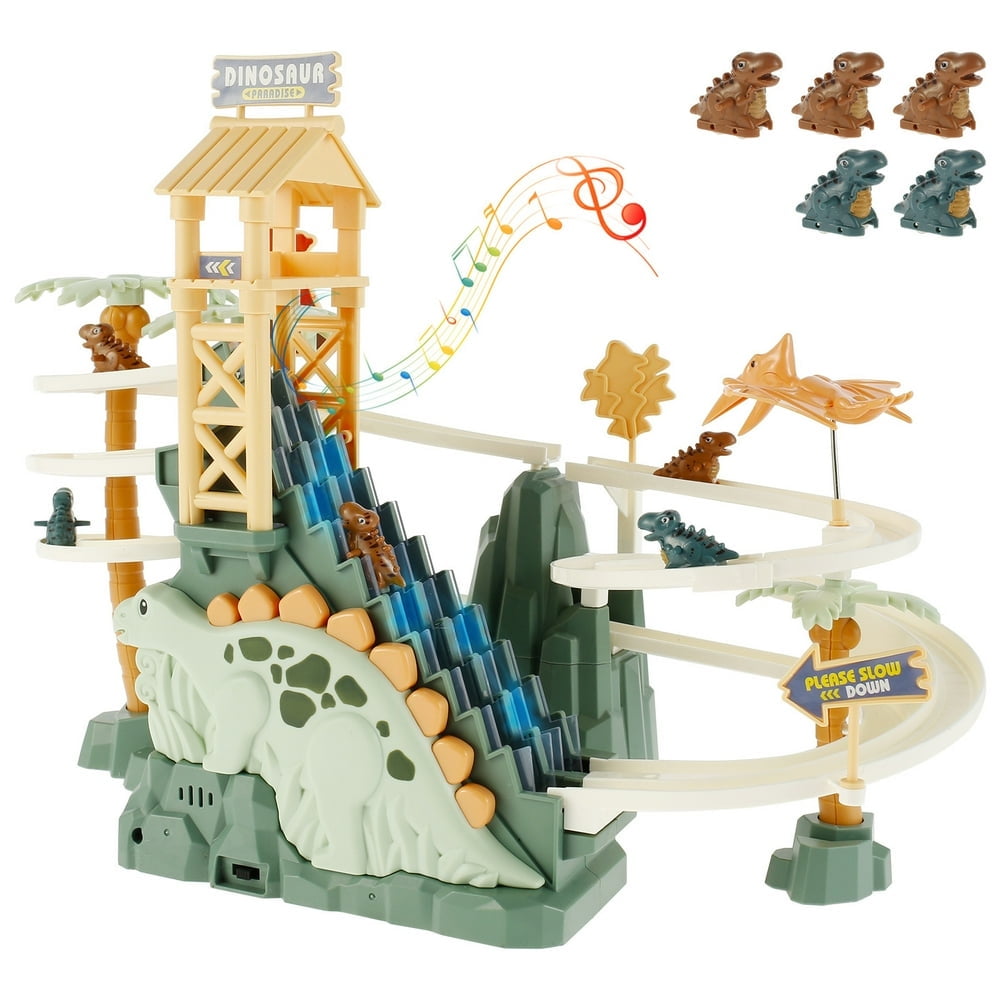 PENGXIANG Climb Stairs Toy Electric Dinosaur Climbing Stairs Tracks ...