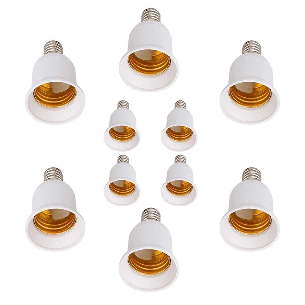 PENGXIANG E12 to E26 Adapter, Chandelier Light Socket, Candelabra E12 ...