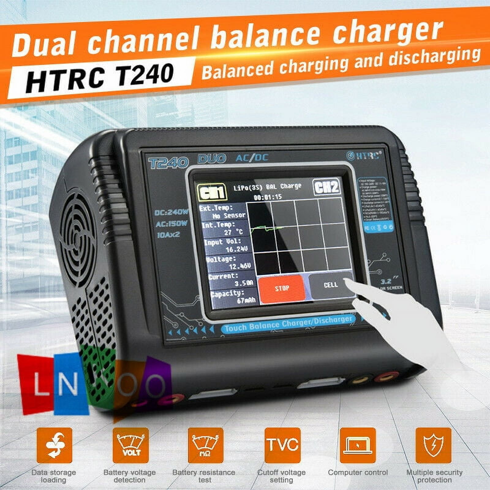 PENGXIANG LiPo Charger Discharger Dual AC150W DC 240W 10A T240 Duo Balance Battery Chargers for ...