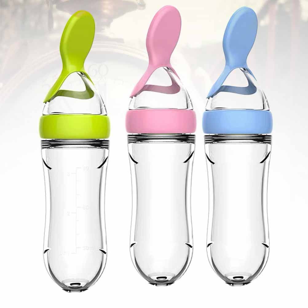 PENGXIANG Natural Touch Silicone Baby Food Feeder,Squeeze Cereal Bottle ...