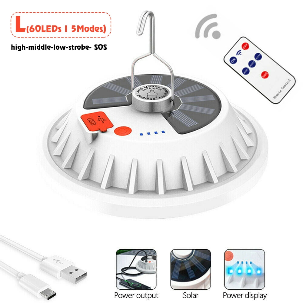 PENGXIANG USB Solar Wireless Camping Light with Remote Control Hanging ...