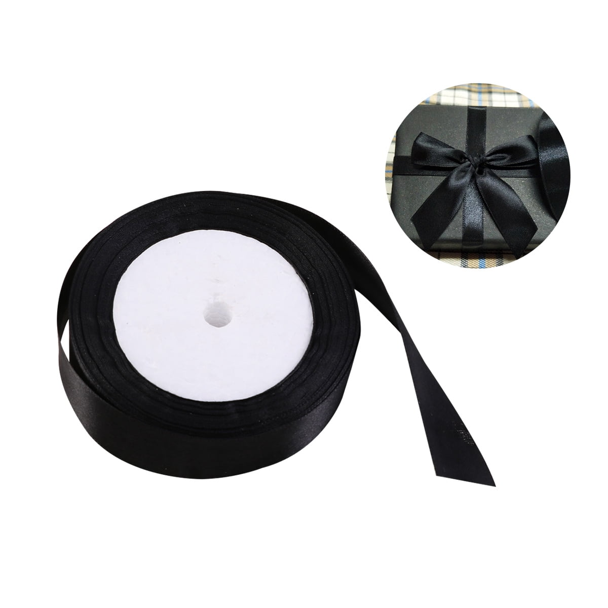 PENIKOKO Black Flat Satin Ribbon Roll for Corset Lacing, Craft Supplies ...